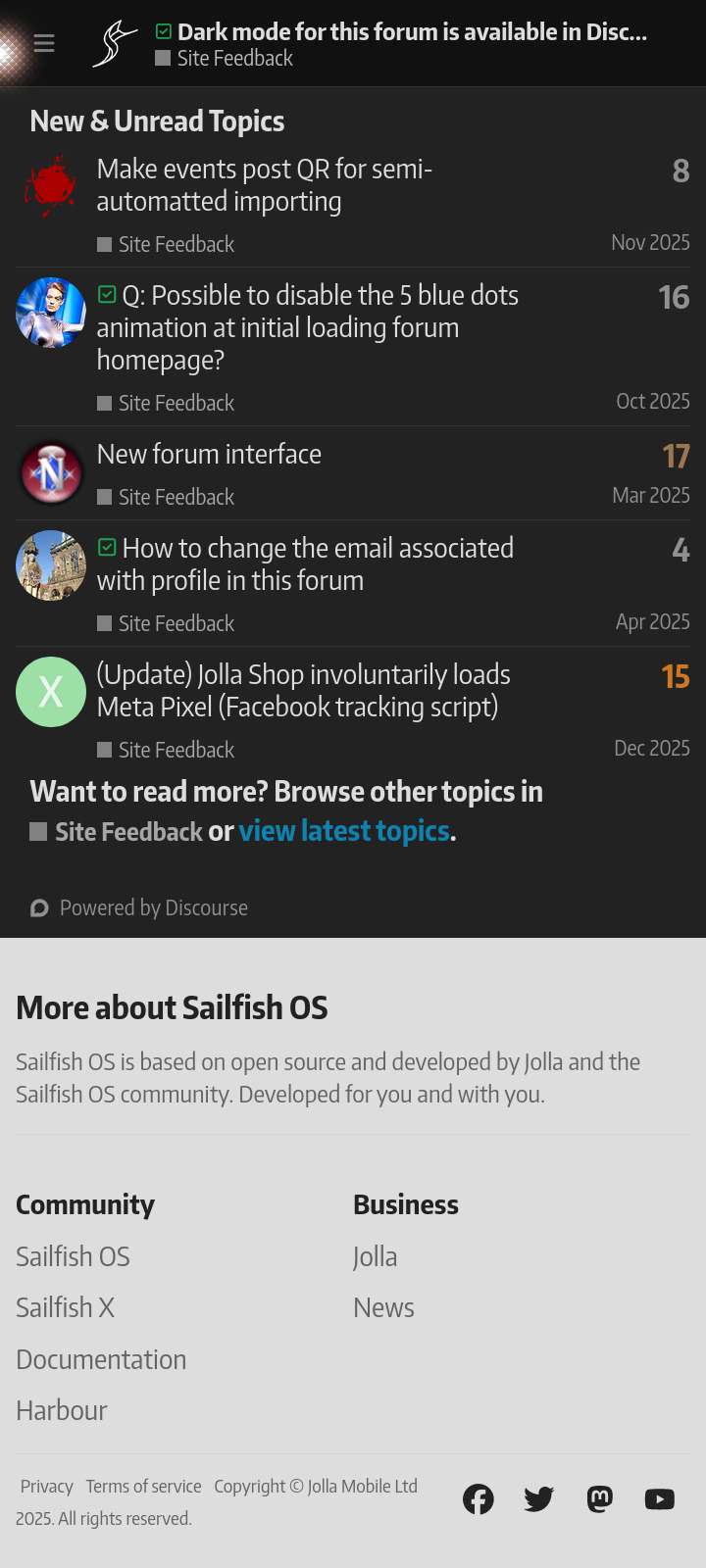 Dark mode for this forum is available in Discourse - Site Feedback ...